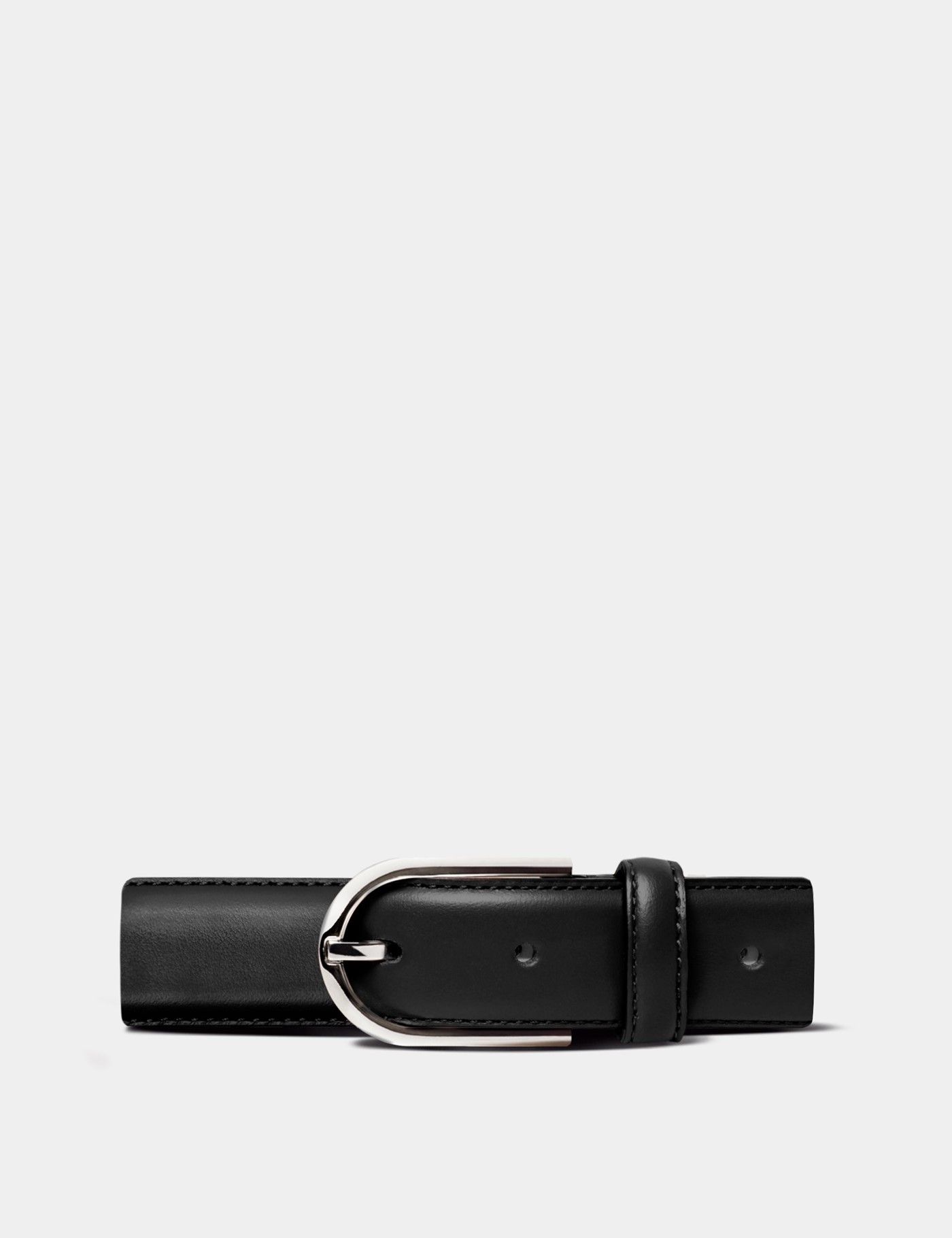 Men's Formal Black Leather Belt | Hawes & Curtis