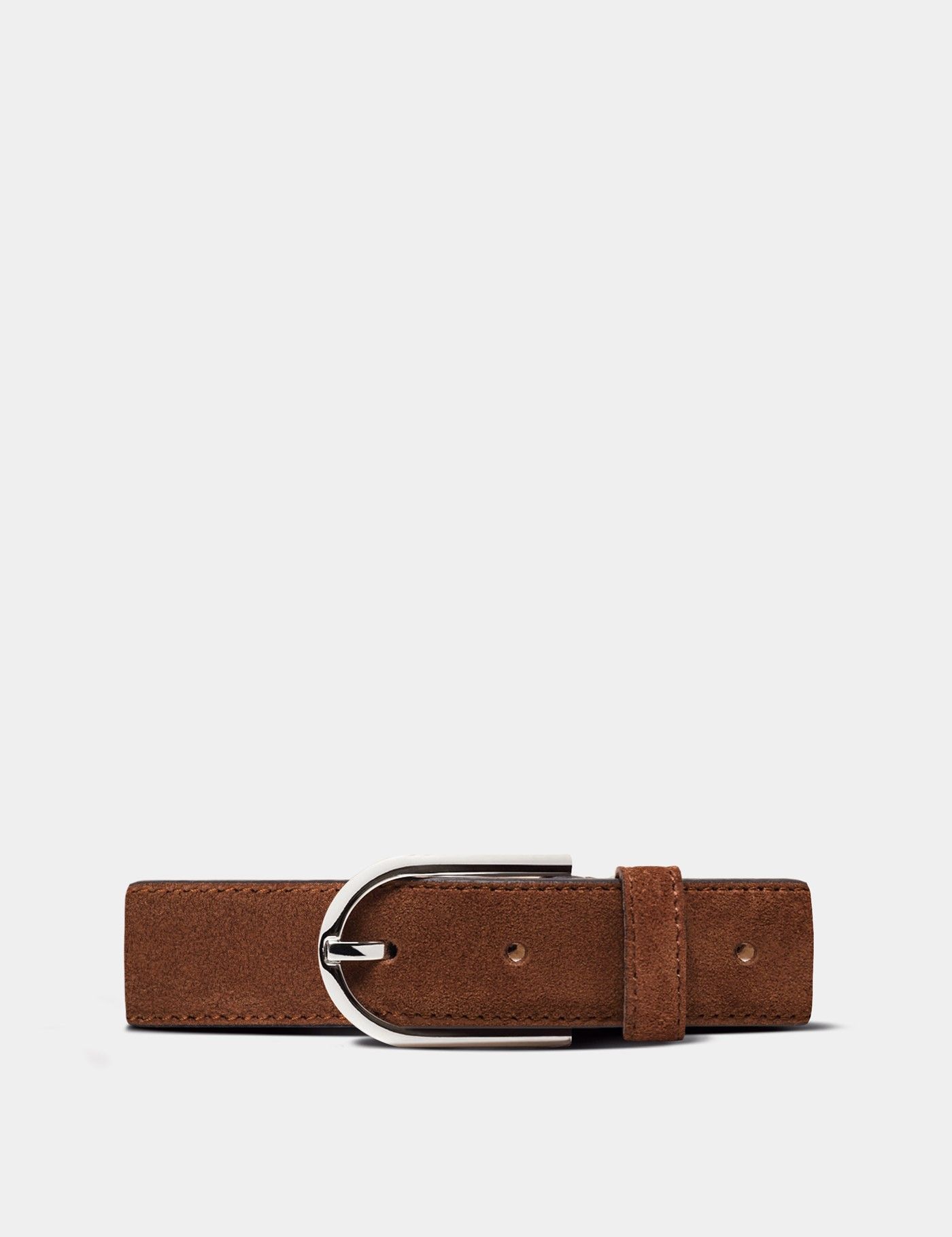 Men's Caramel Brown Italian Calf Suede Belt| Hawes & Curtis