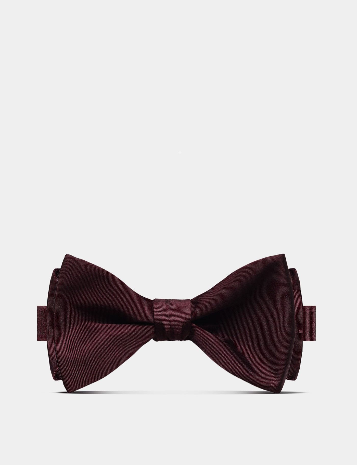 Men's Burgundy Repp Silk Bow Tie | Hawes & Curtis
