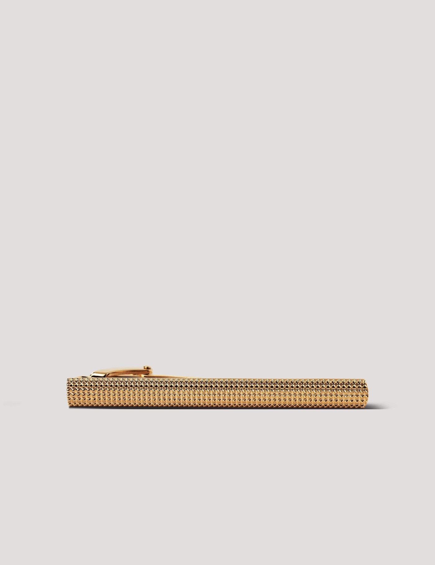 Men's Gold Textured Tie Clip