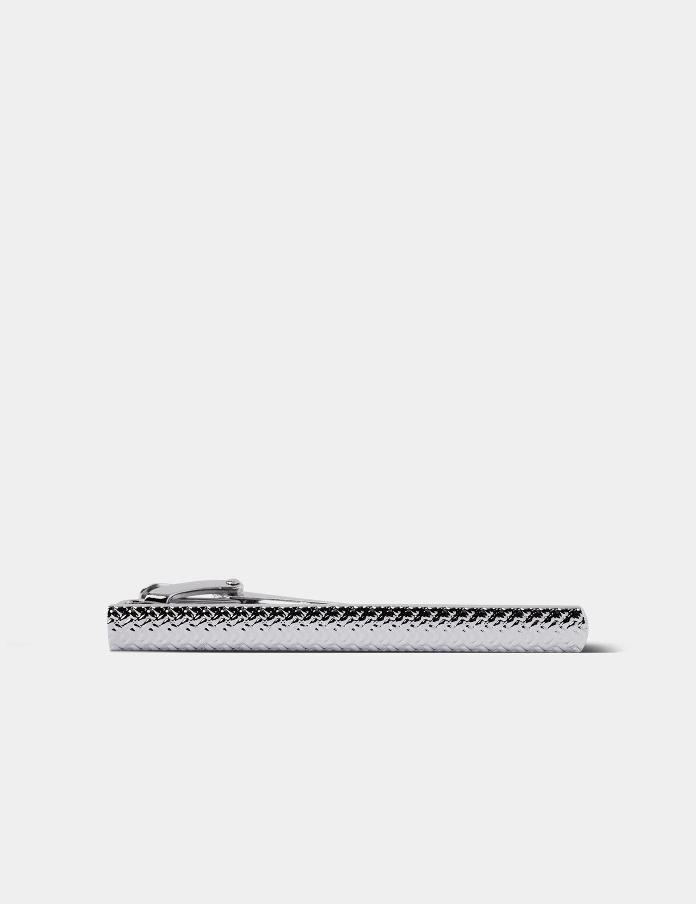 Men's Silver Mesh Textured Tie Clip | Hawes And Curtis