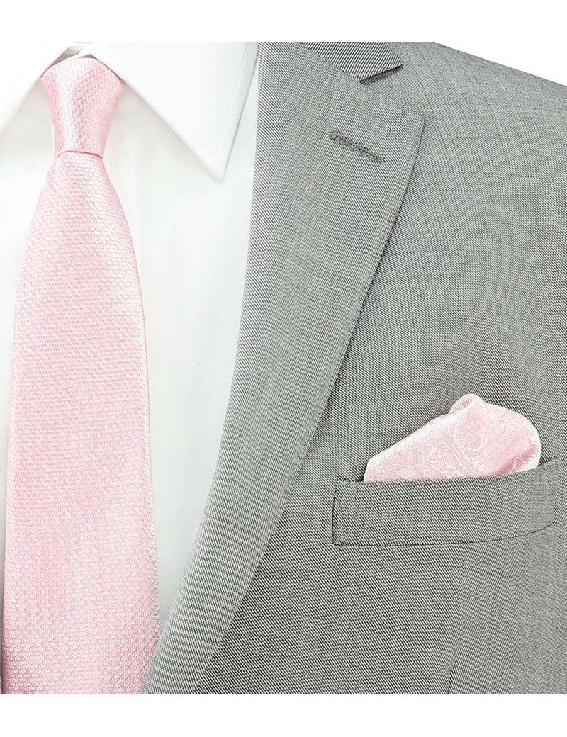 Men's Light Pink Paisley Pocket Square - 100% Silk | Hawes & Curtis