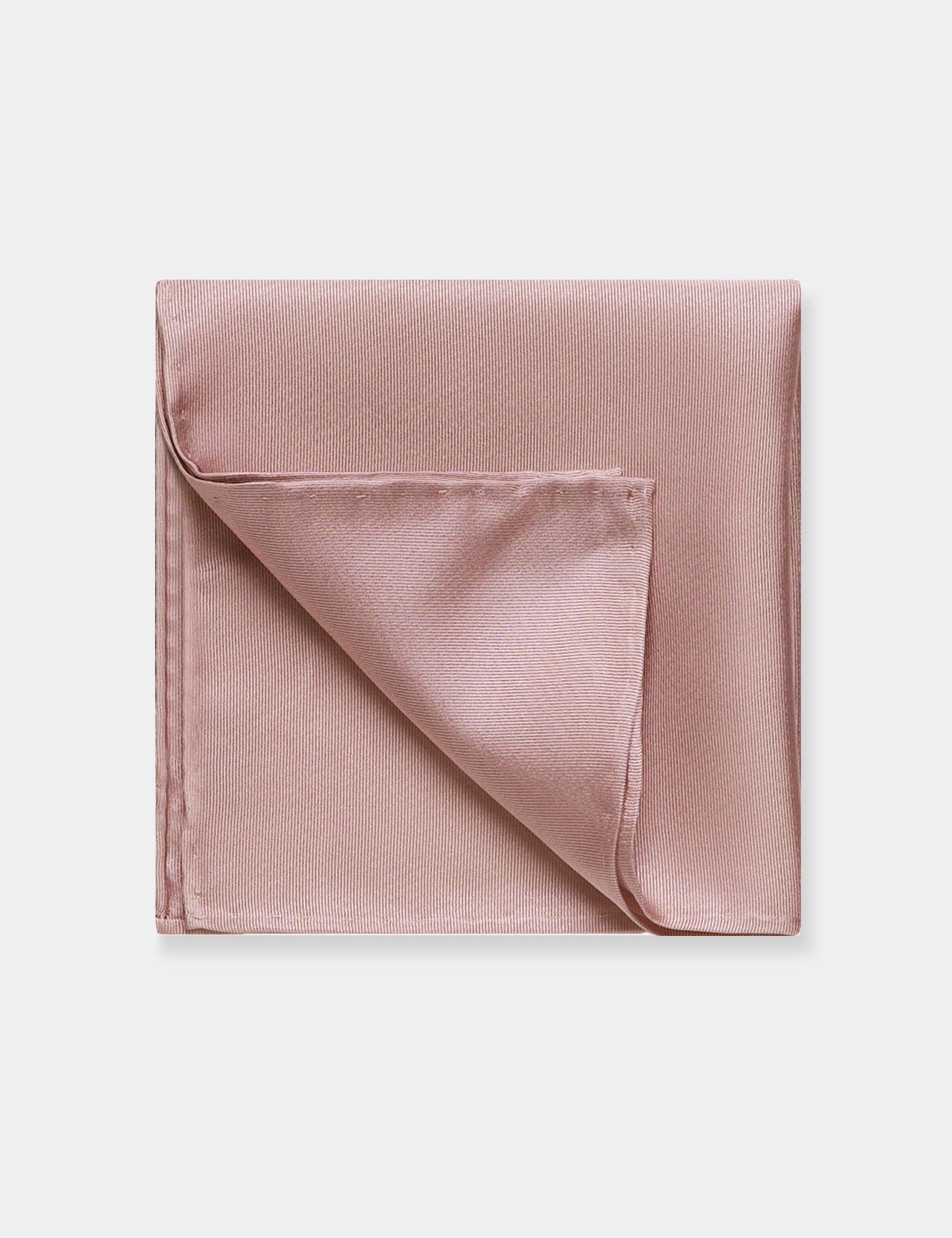 Men's Dusty Pink Repp Pocket Square - 100% Silk | Hawes and Curtis