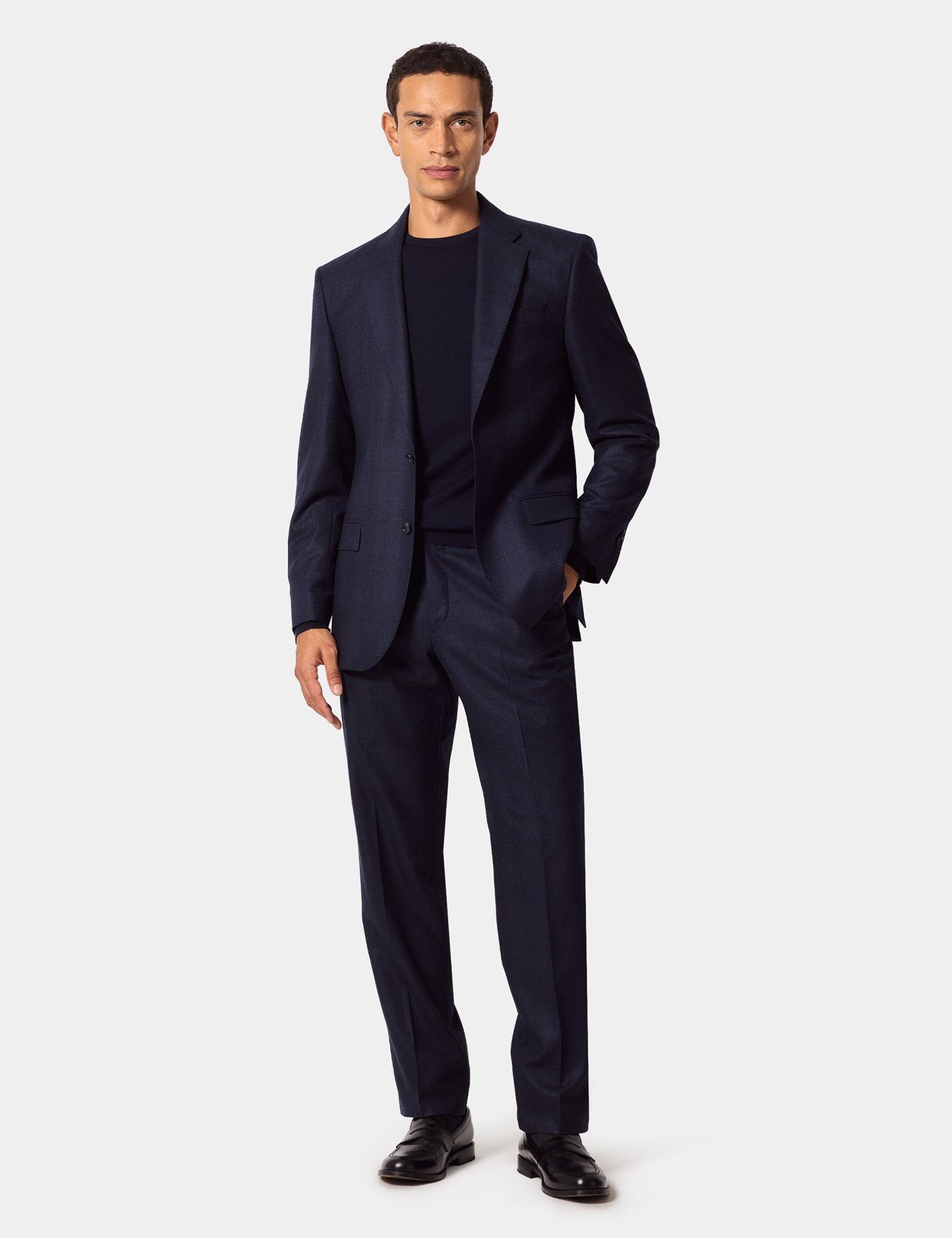 Luxury Men's Navy Blue Suits | Hawes & Curtis