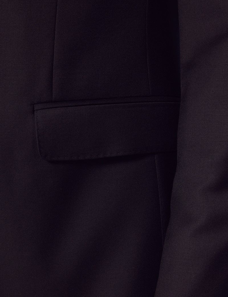 Mens Black Twill 2 Piece Slim Fit Suit Hawes And Curtis