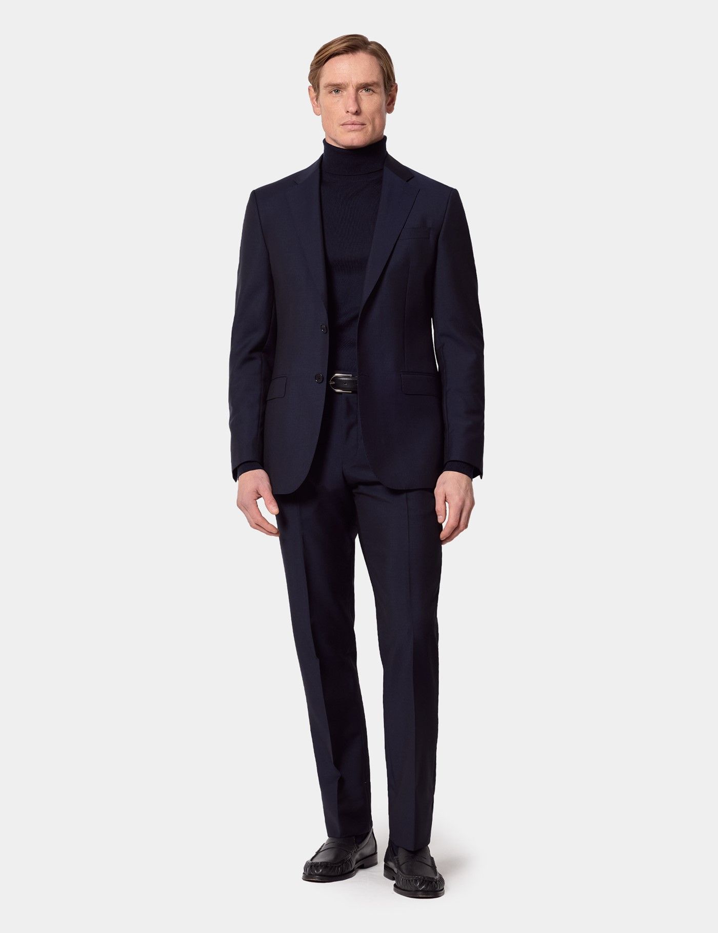 Luxury Men's Navy Blue Suits | Hawes & Curtis