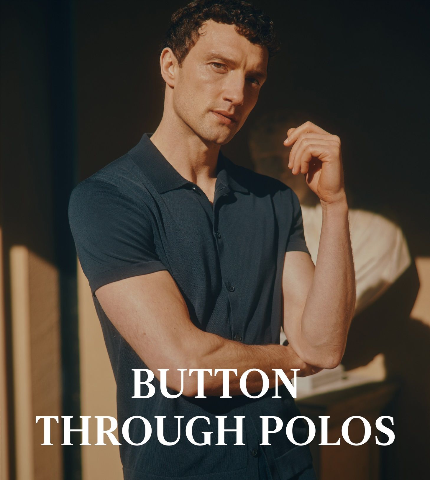 Men's Open Collar Polo Shirts - Hawes & Curtis