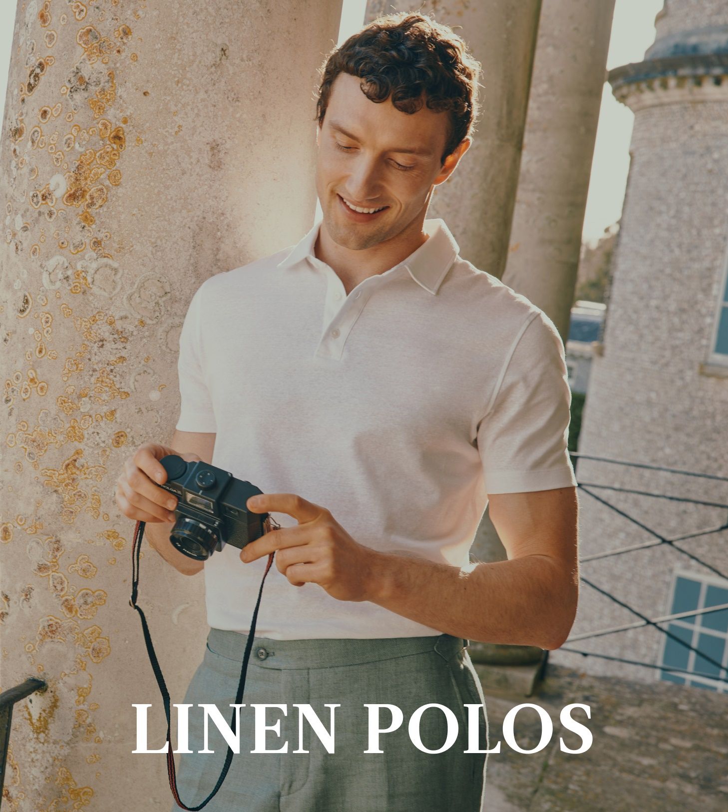 Men's Open Collar Polo Shirts - Hawes & Curtis