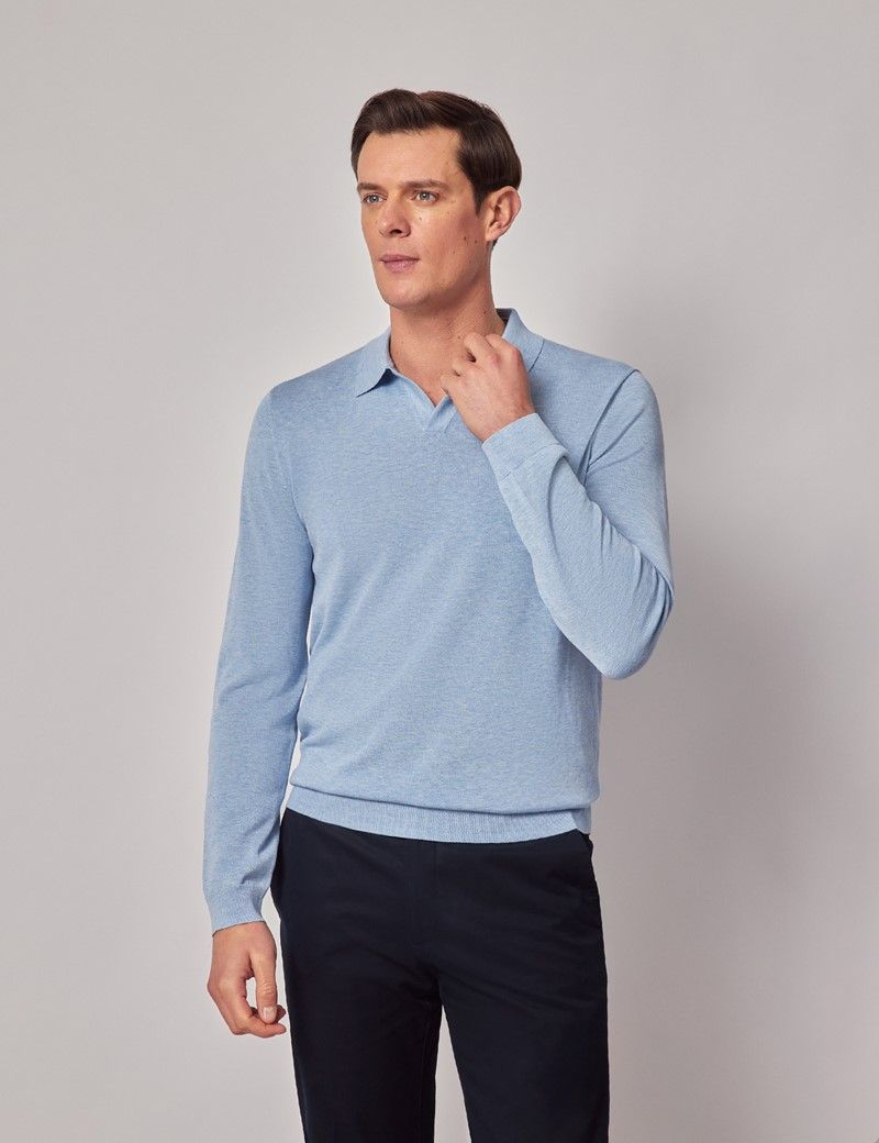 Men's Open Collar Polo Shirts - Hawes & Curtis