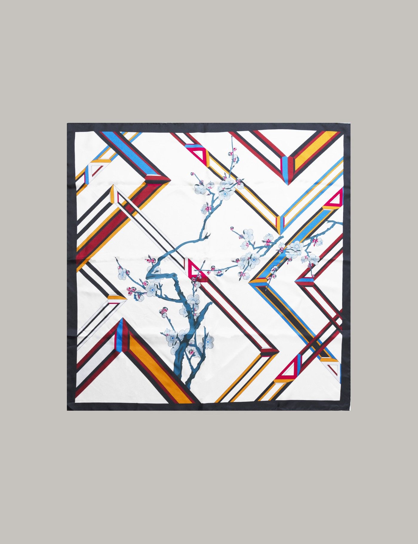 Mens Multi Colour Floral Neck Scarf 100 Silk Hawes And Curtis