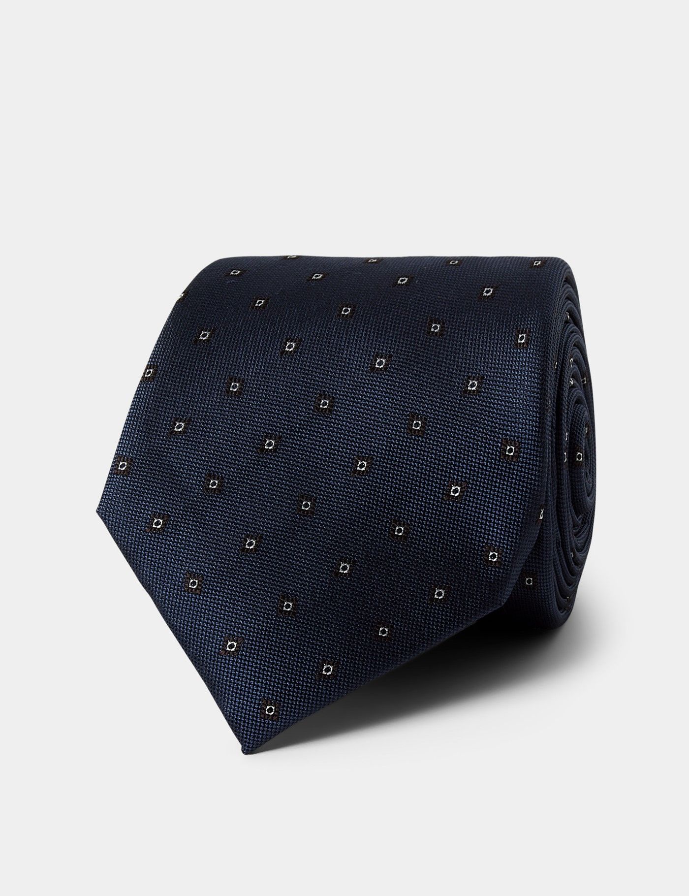 Men's Marine Blue Micro Diamond Tie | Hawes and Curtis