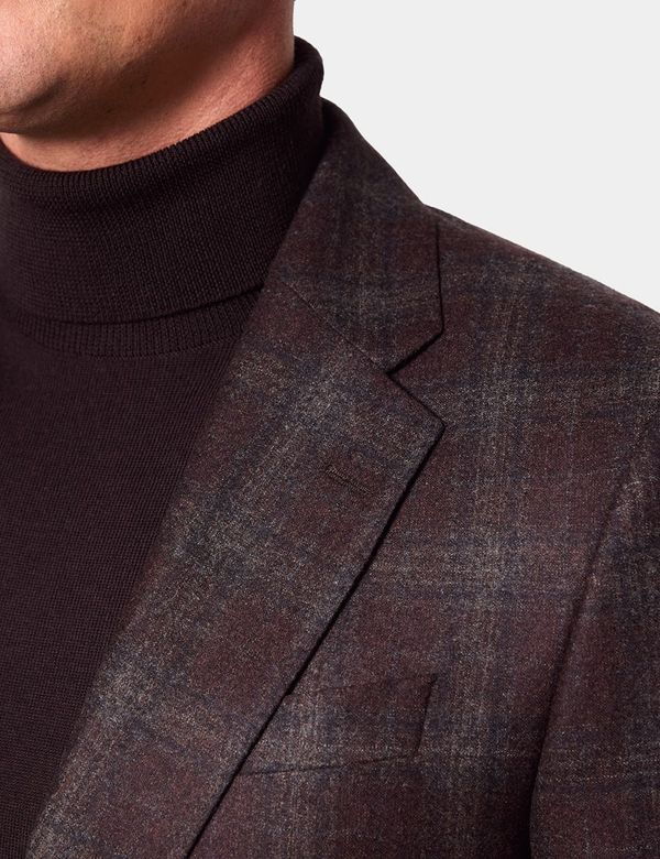 Men's Brown Check 1913 Blazer | Hawes & Curtis