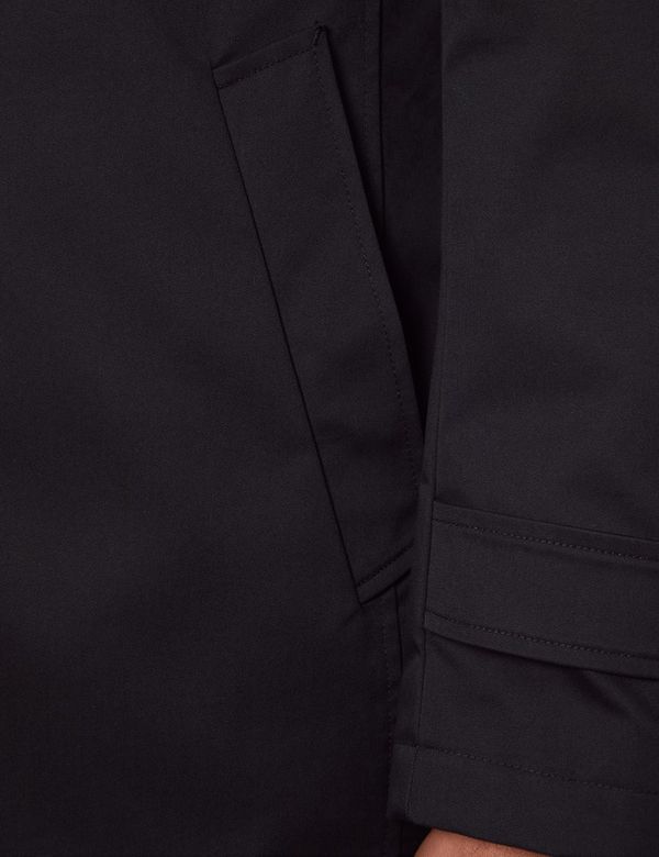 Men's Black Rain Mac with Removable Lining | Hawes & Curtis