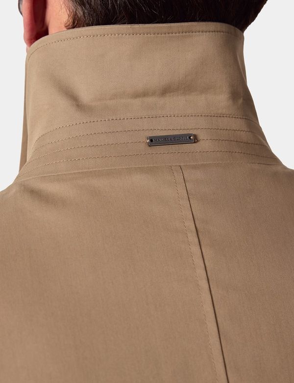 Men's Khaki Rain Mac with Removable Lining | Hawes & Curtis