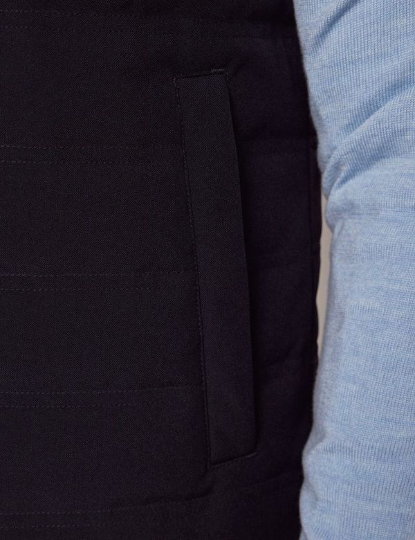 Men's Navy Quilted Gilet | Hawes & Curtis