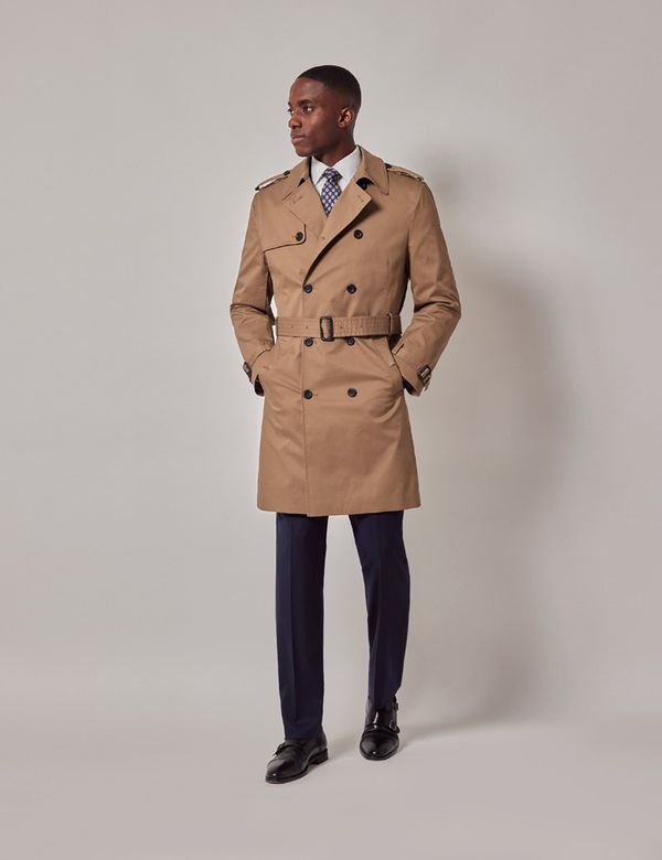 Tan pea coat mens store