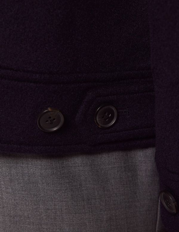 Men's Navy Wool Casual Jacket | Hawes and Curtis