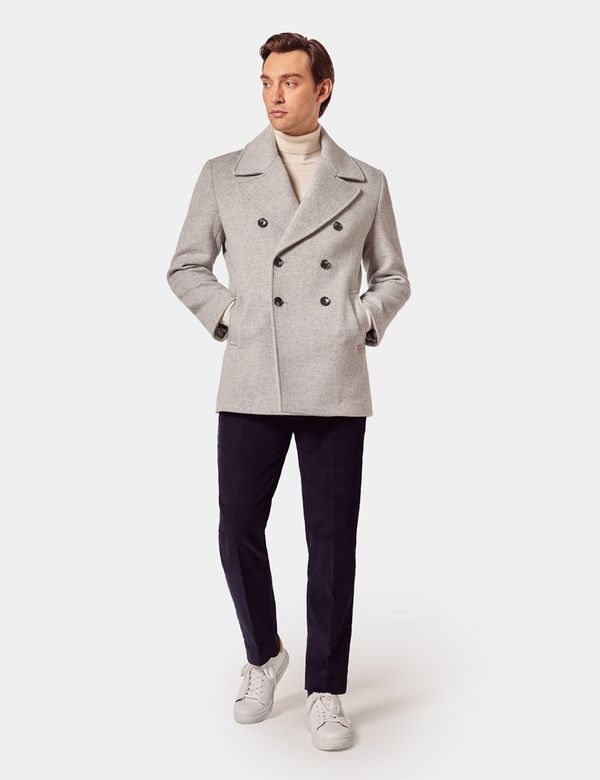 Mens Grey Peacoat Uk