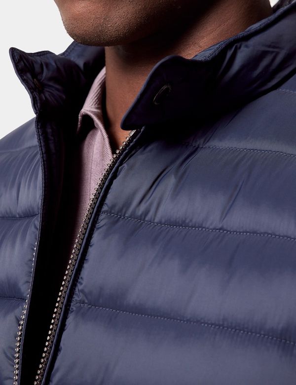 Men's Navy Lightweight Jacket | Hawes & Curtis