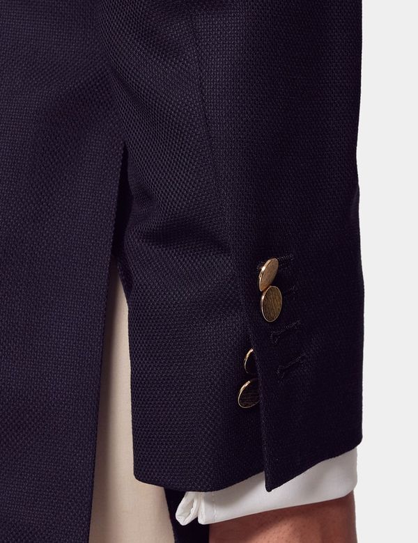 Men’s Navy Blazer with Double Back Vent | Hawes & Curtis