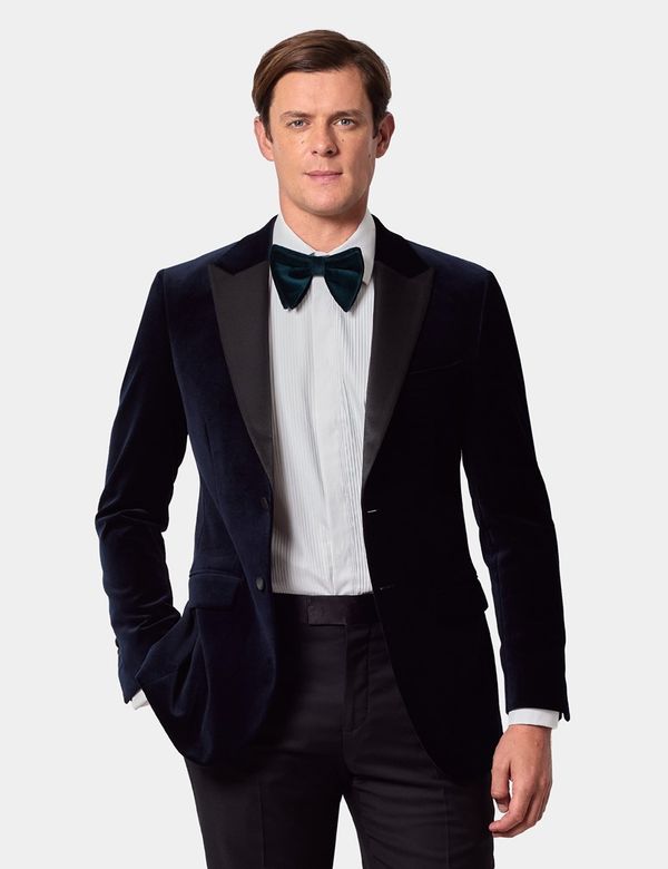 Men’s Slim Fit Midnight Blue Jacket | Hawes & Curtis