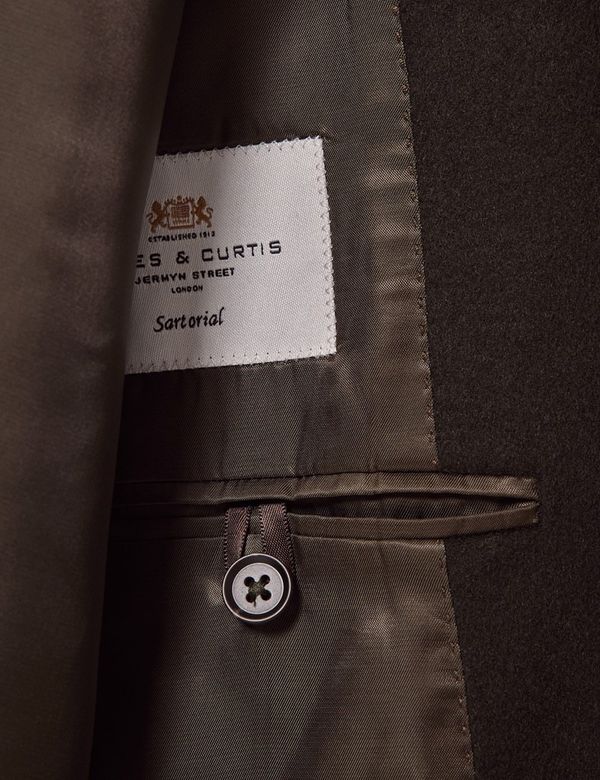 Men’s Green Wool Overcoat | Hawes & Curtis