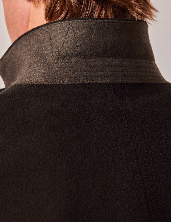 Men’s Green Wool Overcoat | Hawes & Curtis