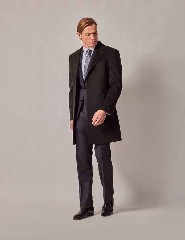 Men’s Green Wool Overcoat | Hawes & Curtis