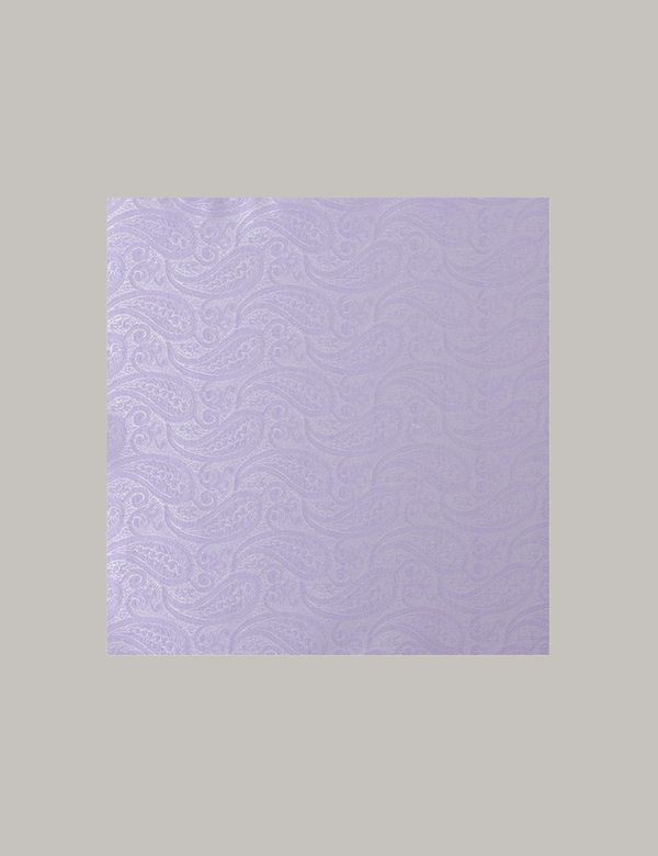 Men's Lilac Paisley Pocket Square - 100% Silk | Hawes and Curtis