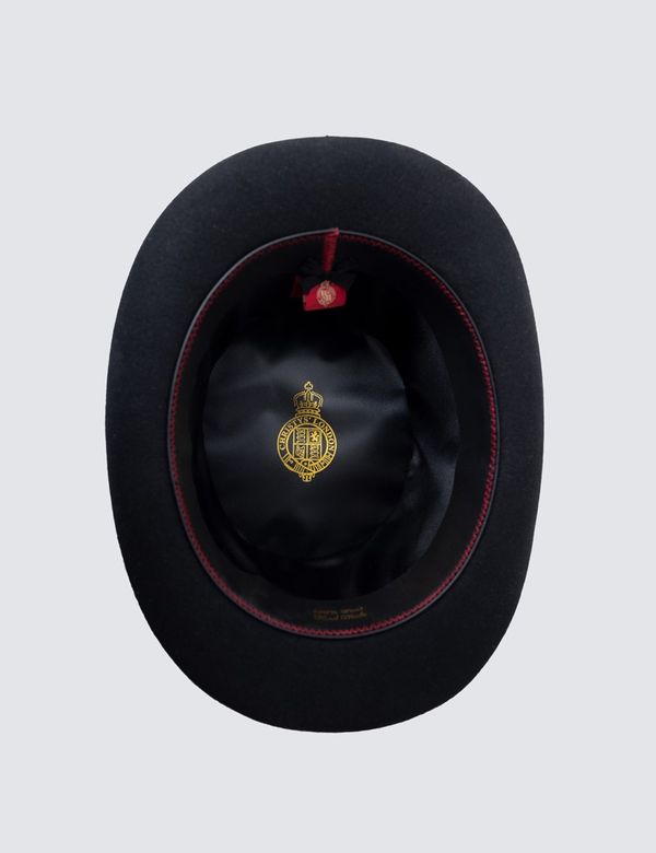 Christy’s Brand Black Wool Felt Top Hat with Black Lining | Hawes & Curtis