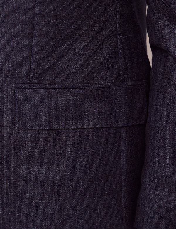 Men's Blue Tonal Check Tailored Flannel Suit Jacket - 1913 Collection ...