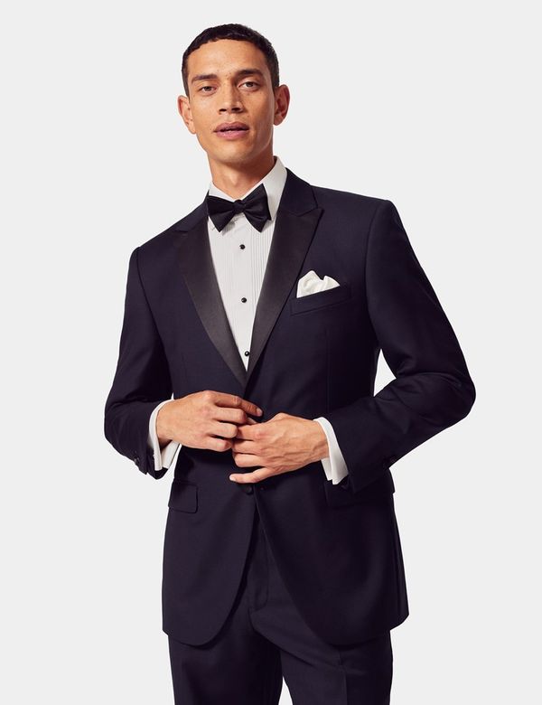 Men's Navy Wool Classic Fit Dinner Suit | Hawes & Curtis