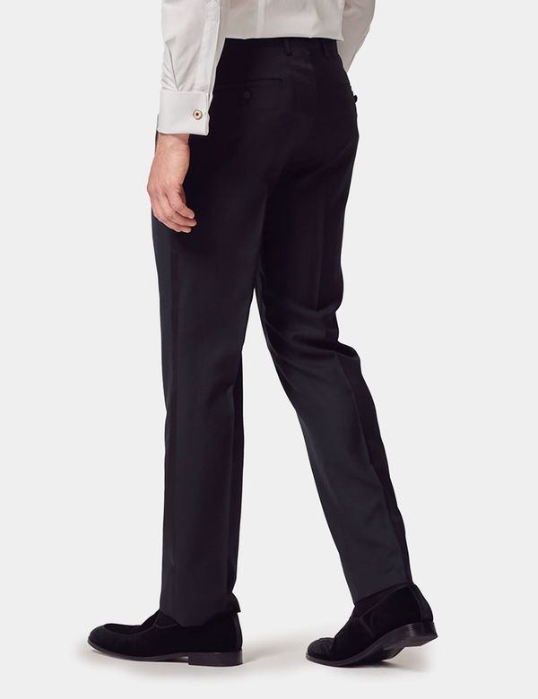 Men's Black Wool Slim Fit Dinner Suit | Hawes & Curtis