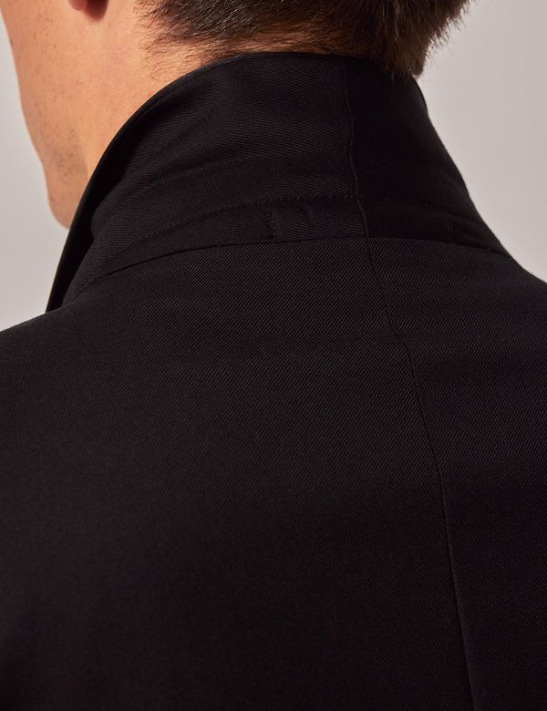 Men's Black Wool Double Breasted Slim Fit Shawl Dinner Men's Black Wool Double Breasted Slim Fit Shawl Dinner
