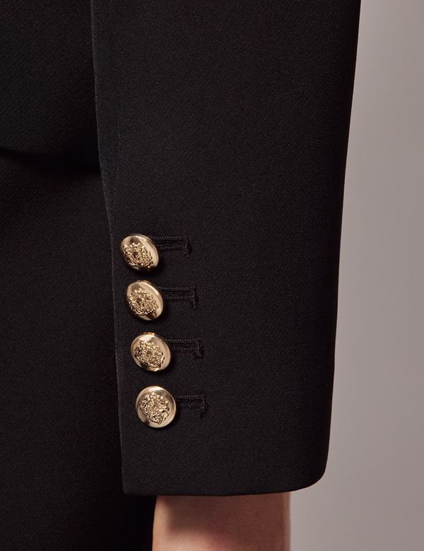 Women's Black Double Breasted Jacket | Hawes & Curtis