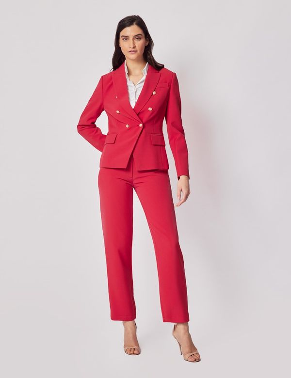Women's Red Double Breasted Jacket | Hawes & Curtis