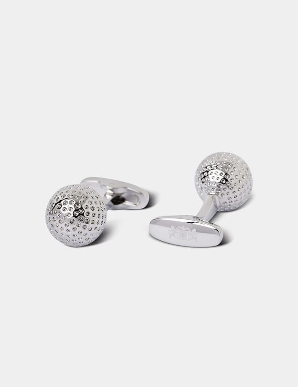 Men's Silver Golf Ball Cufflinks | Hawes & Curtis