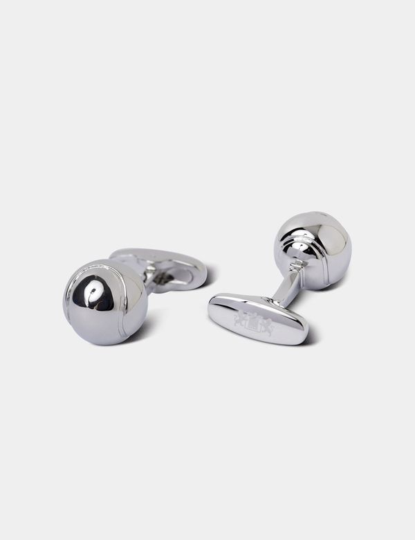 Men's Silver Tennis Ball Cufflinks | Hawes & Curtis