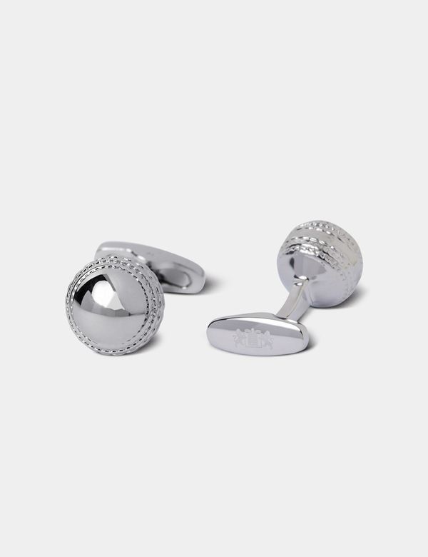 Men's Silver Cricket Ball Cufflinks | Hawes & Curtis
