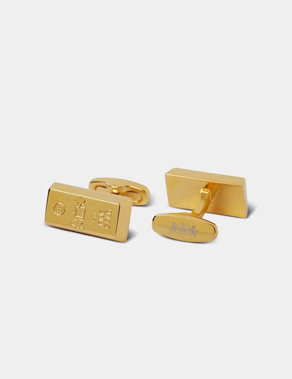 Men's Gold Bar Cufflinks | Hawes & Curtis