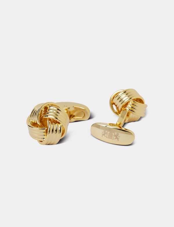 Men's Gold Wire Knot Cufflink | Hawes & Curtis