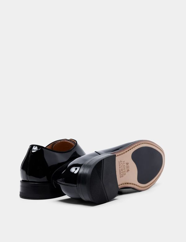 Men's Black Patent Oxford Shoe | Hawes & Curtis