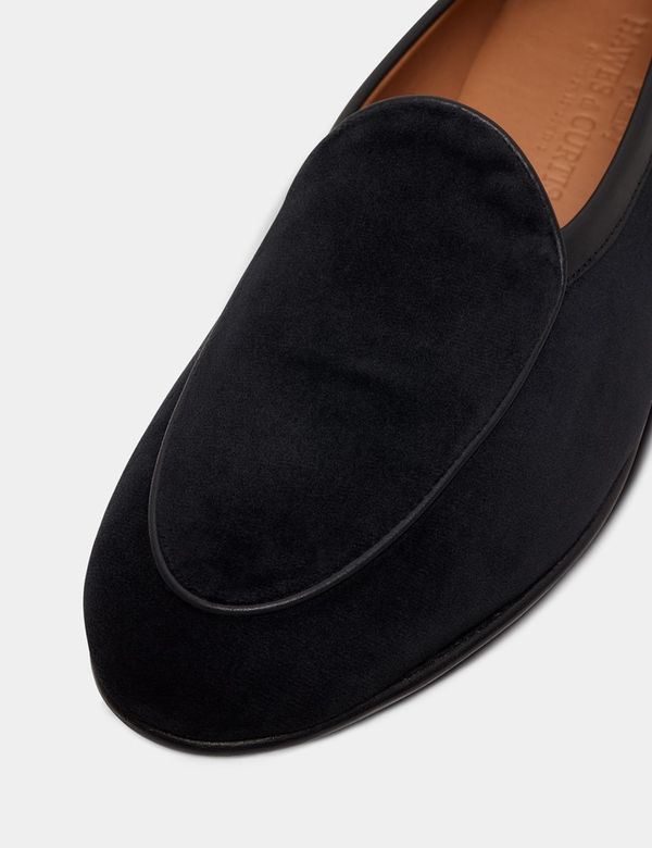 Men's Black Belgian Loafer | Hawes & Curtis