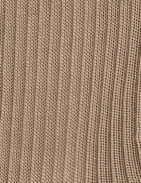Men's Beige Plain Ribbed Cotton Socks | Hawes & Curtis
