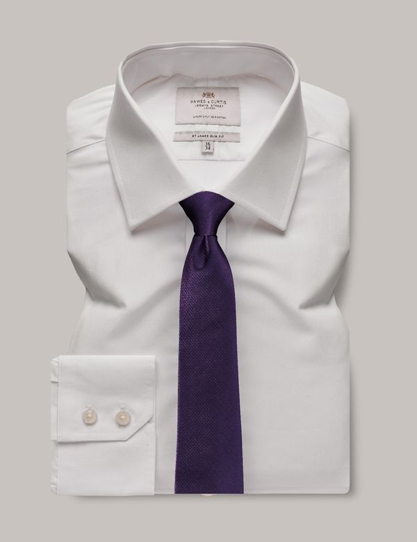 Men's White Poplin Slim Shirt