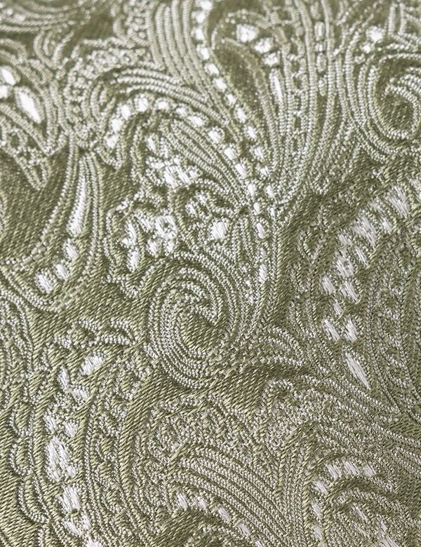 Men's Sage Green Paisley Tie - 100% Silk | Hawes and Curtis