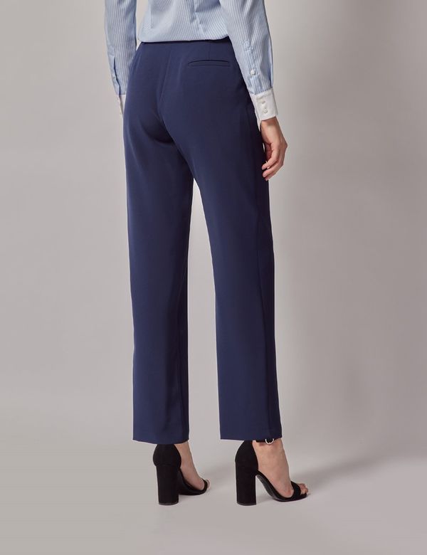 Women’s Mid Blue Suit Trousers | Hawes and Curtis