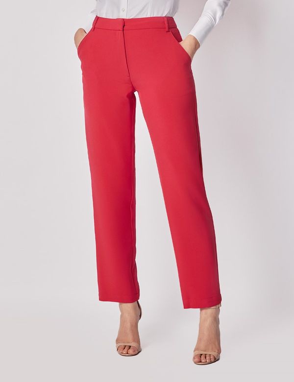 Women’s Red Suit Trousers | Hawes and Curtis