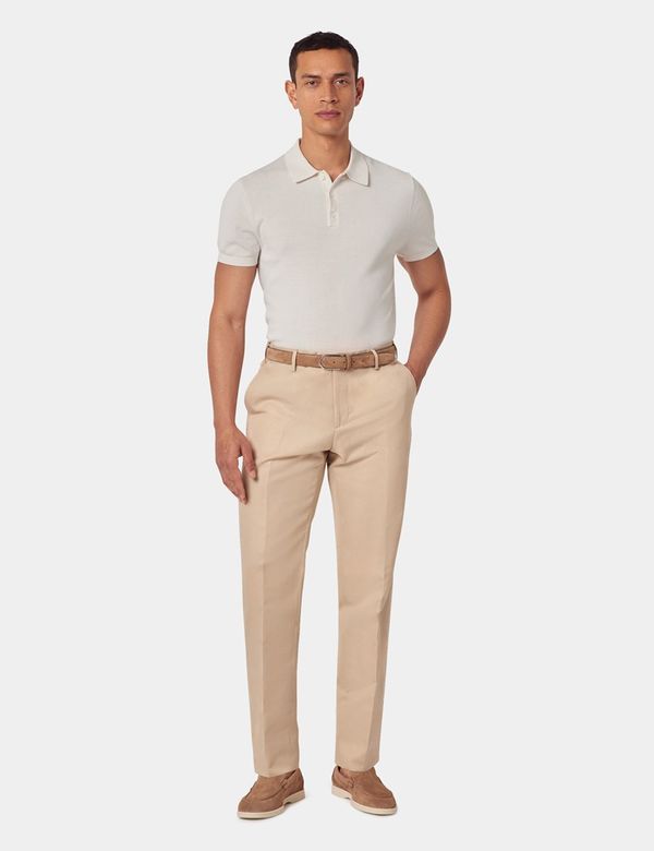 Men's Sand Cotton-Linen Tailored Pants- 1913 Collection | Hawes and Curtis
