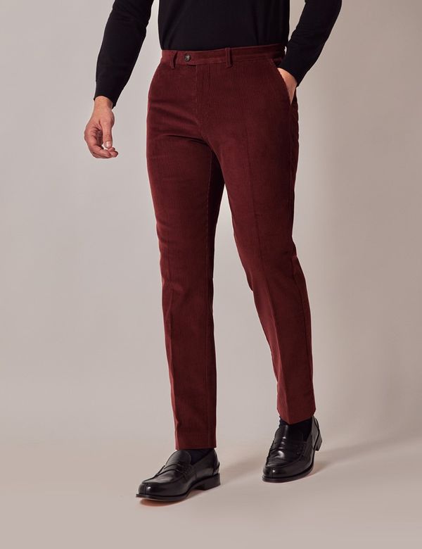 Men's Rust Corduroy Pants| Hawes & Curtis